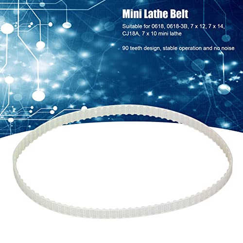 Mini Lathe Belt Replacement Parts,90 Teeth Mini Lathe Belt Replacement Transparent Timing Drive Geared Belt for 0618 0618‑3B, Mini Lathe Belt Replacement Parts Mini Lathe Belt Lathe Drive Belt T