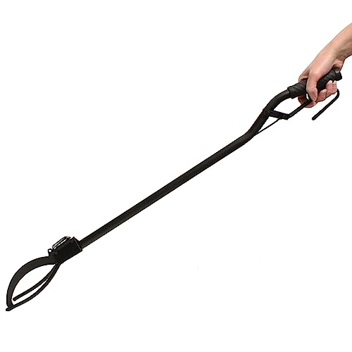 Redneck Convent Heavy-Duty Log Grabber Fire Tongs Poker Tool with Spring Handle and 3 Prong, 36in β Place Wood on Campfire Fireplace
