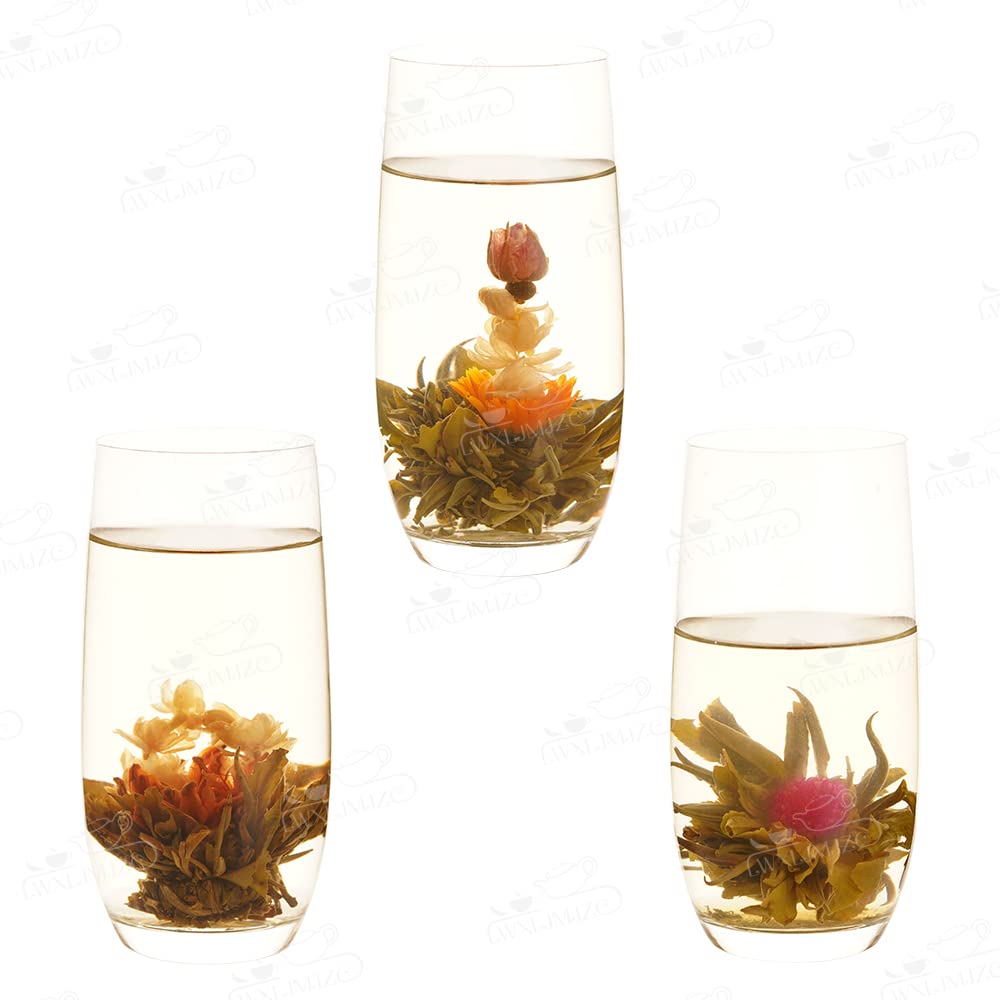 LWXLJMJZC-12pcs Individually Wrapped Blooming Tea,Jasmine Flowering Tea, Green Tea with Flowers-Gifts For Tea Lovers (12 Different Flavors)