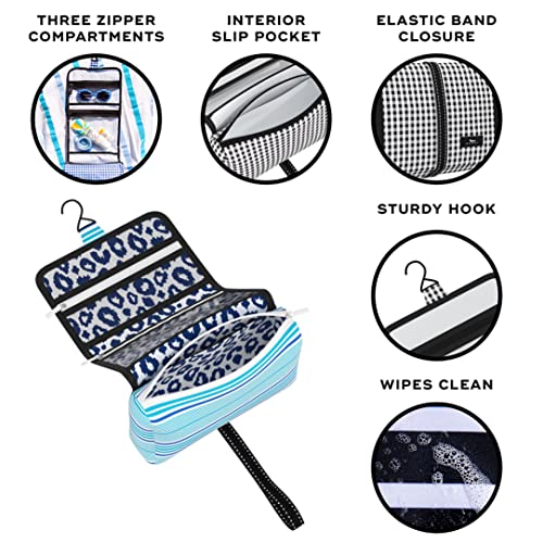 SCOUT Beauty Burrito Hanging Toiletry and Cosmetic Organizer with 3 Compartments