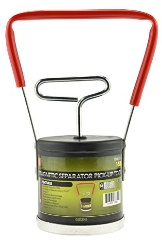 SE Magnetic Separator Pick-Up Tool with Quick Release, Outdoor Gold Panning Portable Magnetic Pickup Tool, Rubber Handle, Magnetic Capacity 16-lb