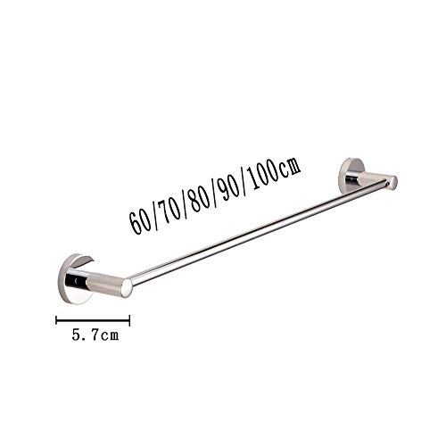 Towel Holder Waterproof Stainless Steel Towel Rack Shelf Wall Mounted Towel Holder Rails 60 * 5.7cm