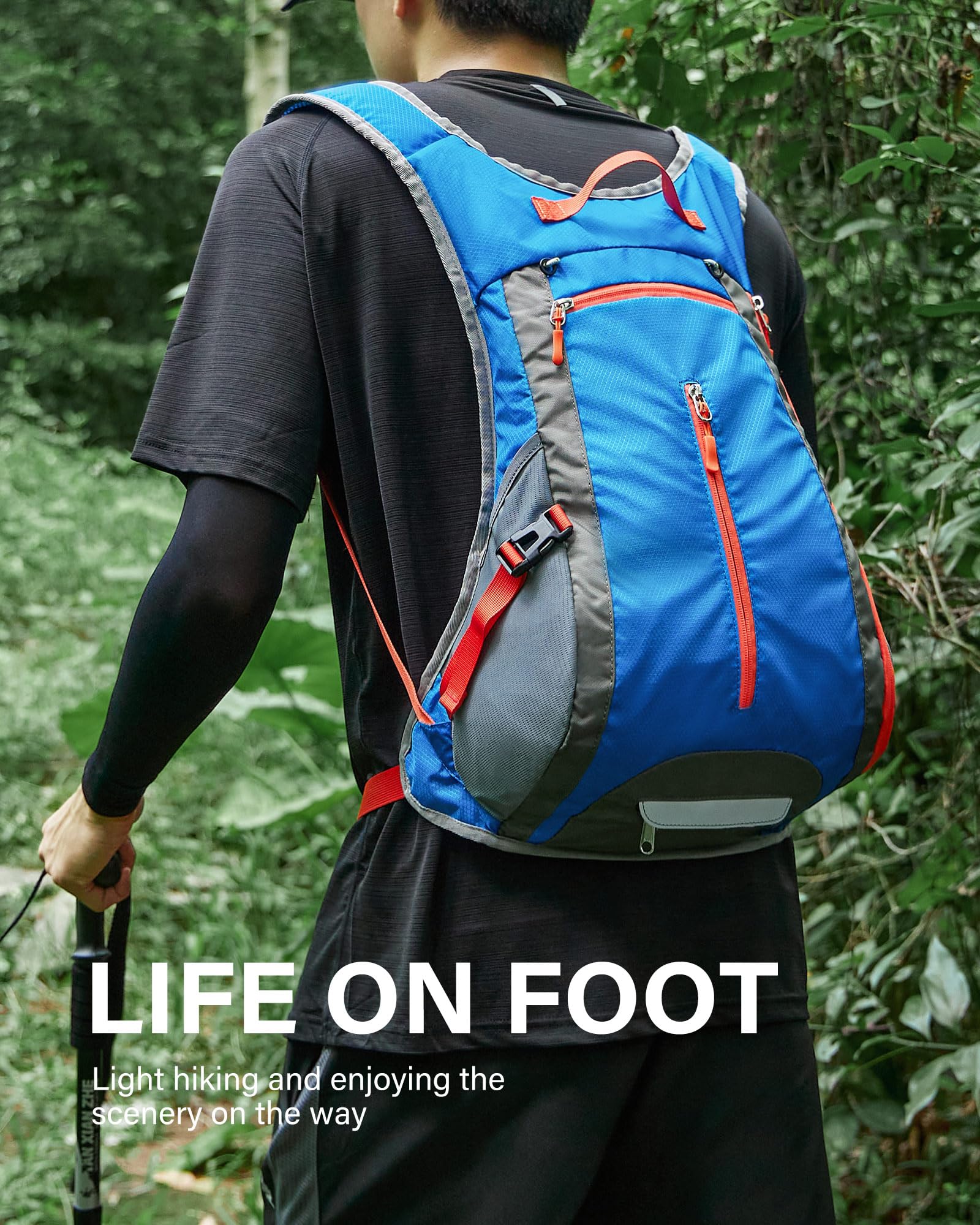 kibachev Small Hiking Backpack for Women Men Hiking Daypacks Waterproof Trekking Backpack Lightweight Travel Backpack Outdoor Backpack Hiking bag(Blue)