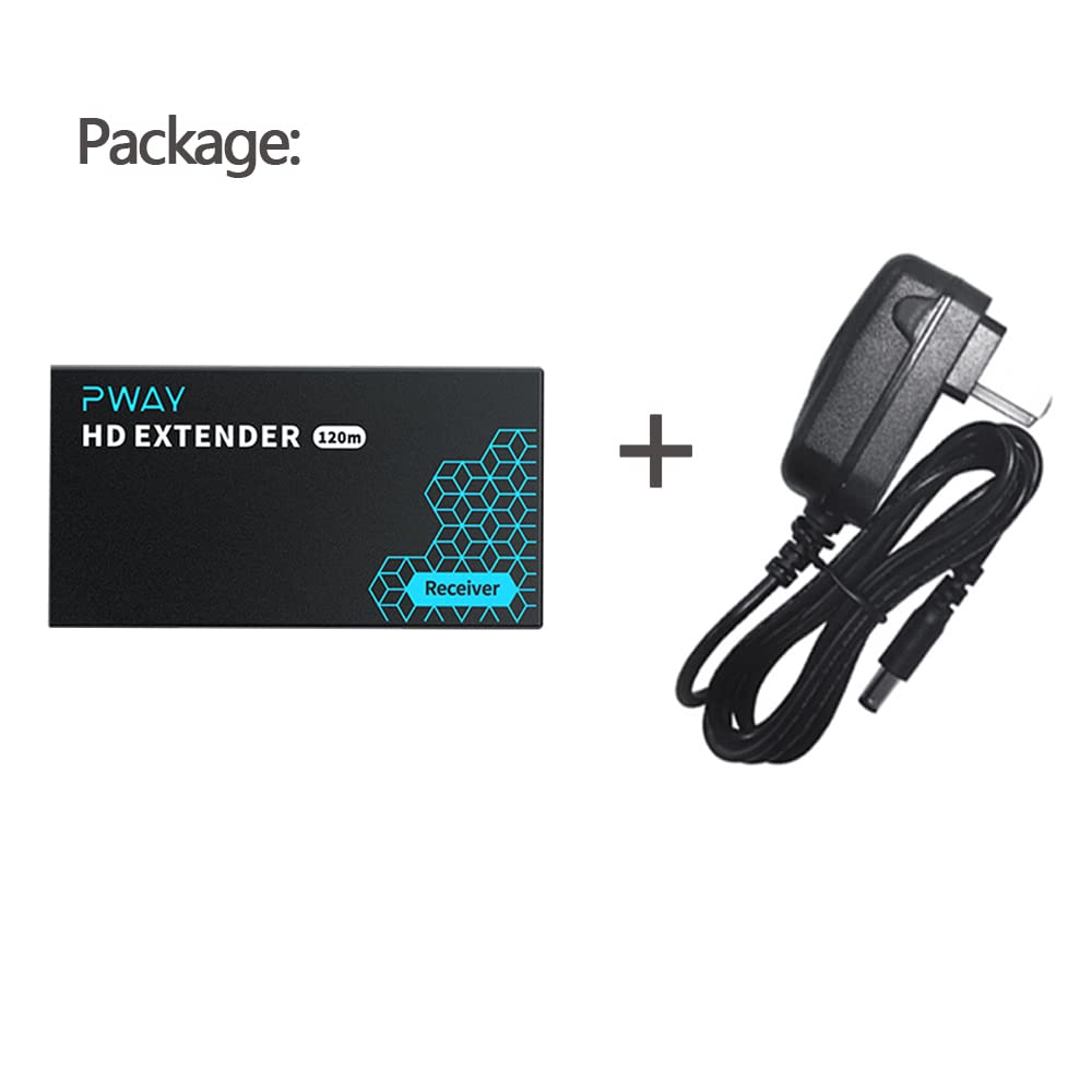 PW-DT243-RX Receiver Only, HDMI Extender Over IP Additional RX Works with Gigabit Network Switch, One-to-Many Connection, 1 to 1 Over Cat5e/6