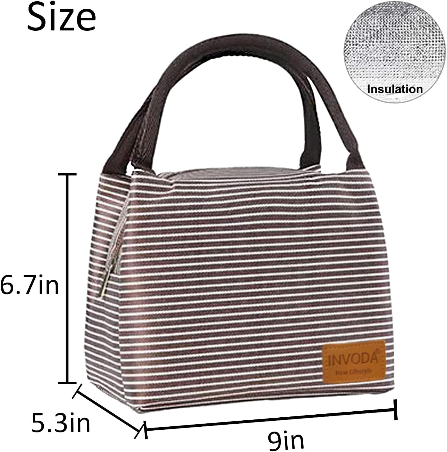 Lunch Bag 4PCS Lunch Organizer for office Lunch Cooler with Zip Closure Foldable Lunch Tote Bag, Reusable Lunch Holder Insulated Lunch Container Picnic Bag for Men Women