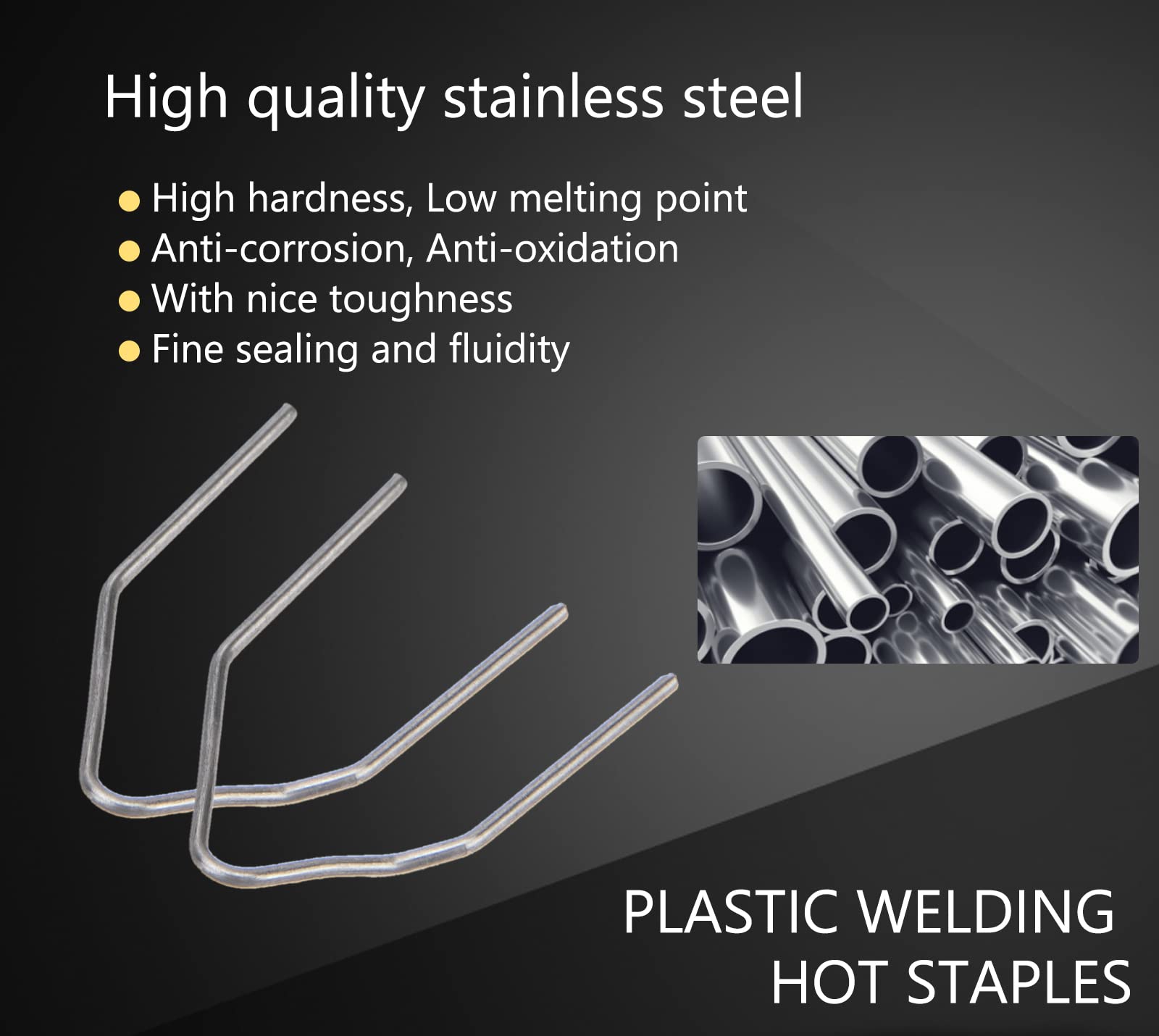 Plastic Welder Staples, 1200 pcs Hot Staples Plastic Repair Kit, Welding Hot Staples Wave, Corner & Flat for Repair Car Bumpers Hot Stapler Staples - Plastic Weld Hot Staples (0.8 0.6mm)