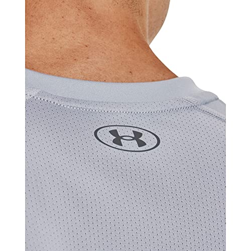 Under Armour Men's Drift Tide Knit Long-Sleeve T-Shirt , Mod Gray (011)/Rush Red , Large