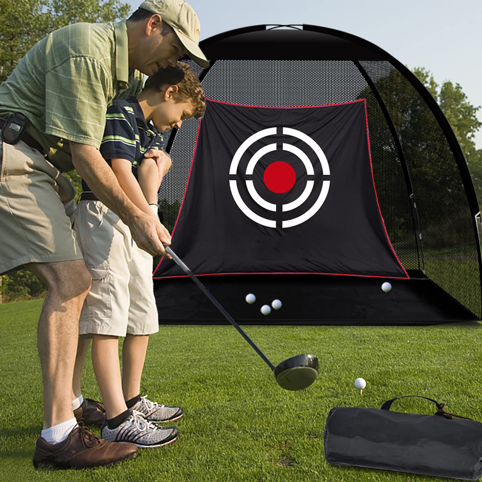 Indoor Golf Practice Net Golf Nets for Backyard Kids Golf Nets Indoor&Outdoor Golf Practice Hitting Nets Portable Golf Training Equipment 6.7x5x3.3FT