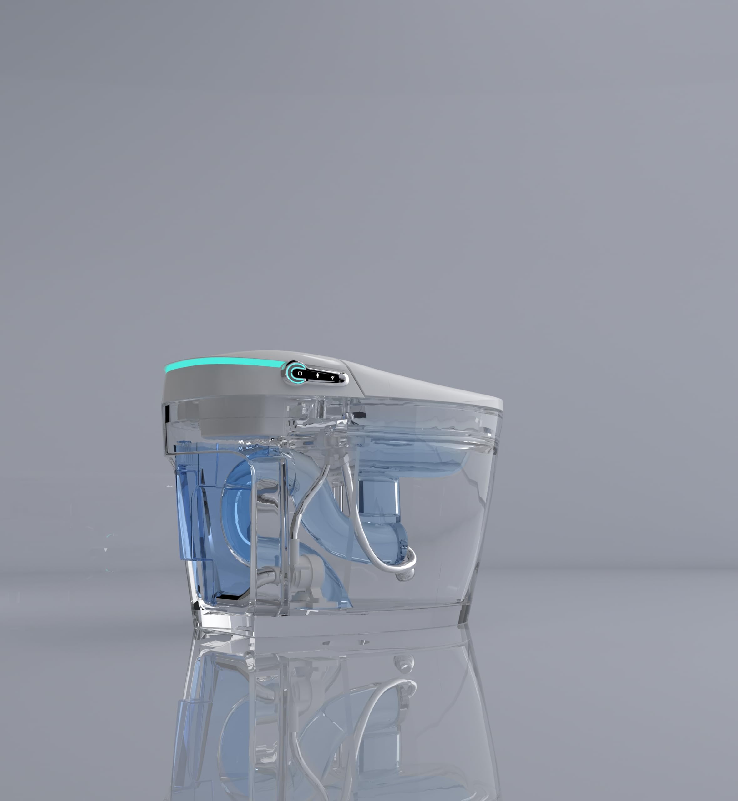 Smart Toilet with Built-In Bidet, Auto Open and Close Lid, Heated Seat, One-Piece Modern Toilet with Voice Control and Foam Shield