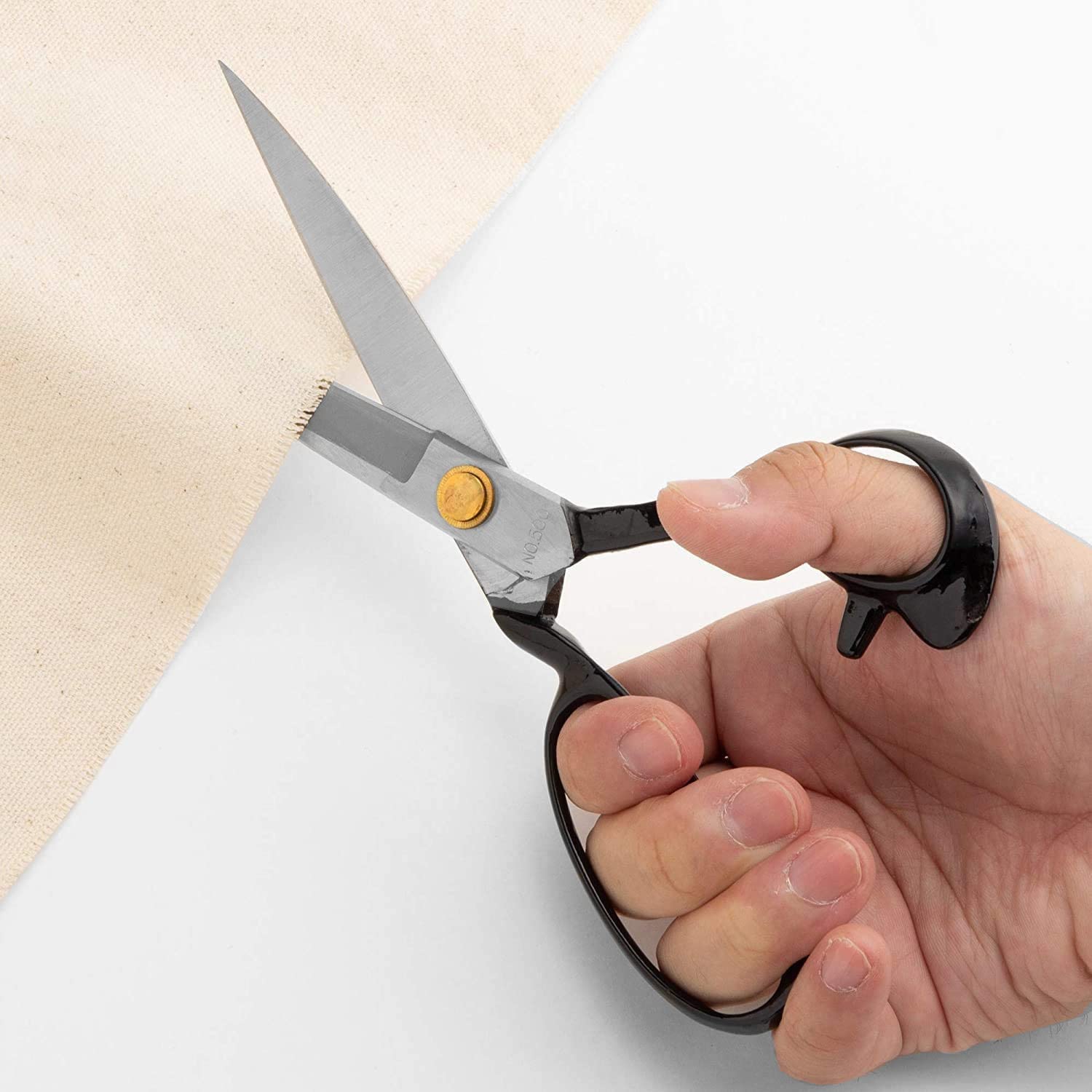 KAKURI Japanese Fabric Scissors for Sewing 8", Made in JAPAN, Japanese Professional Sewing Shears, Razor Sharp Japanese Steel Balde, Black