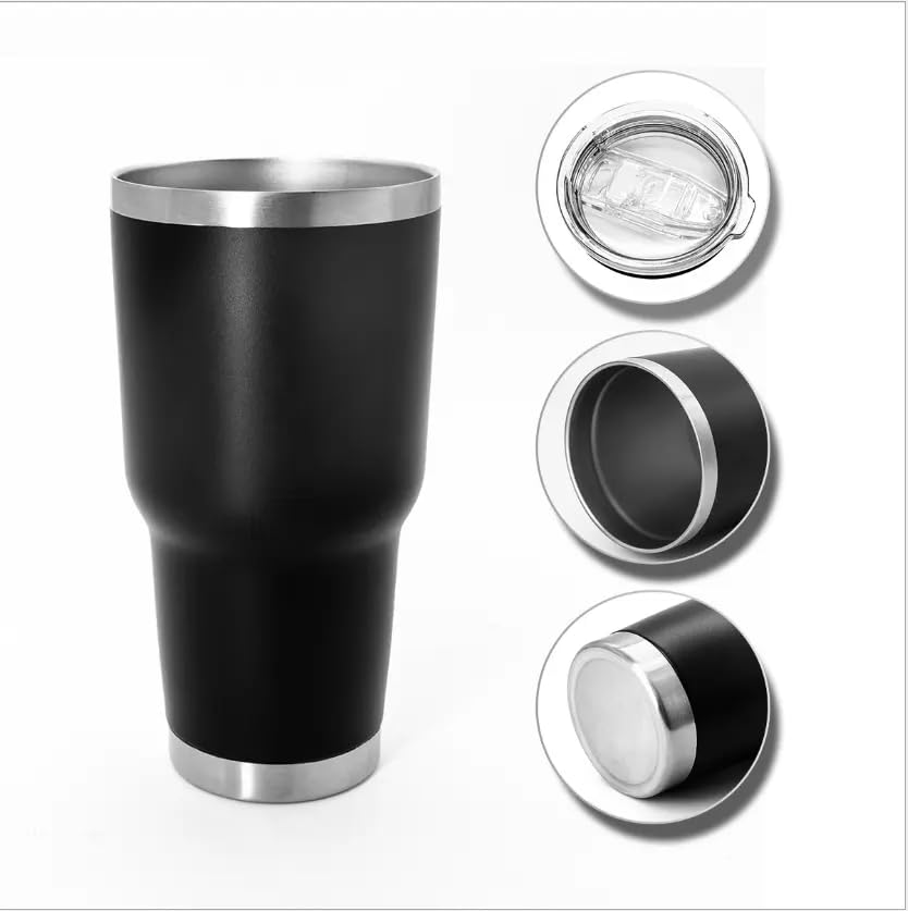 URUB 30oz Travel Tumbler Double Wall Stainless Steel Vacuum Insulated Beer Mug Thermal Coffee Juice Drinking Cup with lid