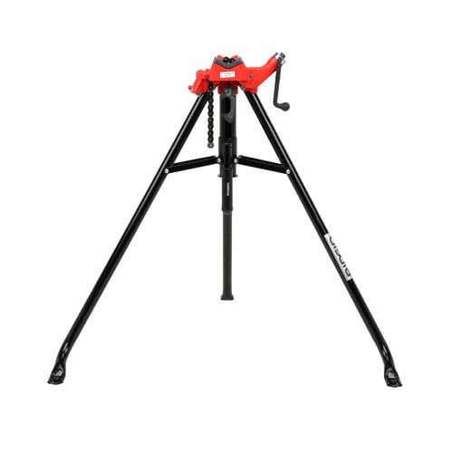 RIDGID 36278 Model 460-12 Portable TriStand Chain Vise with Integrated Folding Legs and Tool Tray, 1/8" to 12" Pipe Capacity