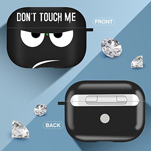 Youtec for Airpods Pro 2nd Generation Case 2022, Don't Touch Me for Airpods Pro 2 Cover with Keychain Soft Cute Shockproof Cover for Women Men Compatible Apple AirPod Pro 2, Black