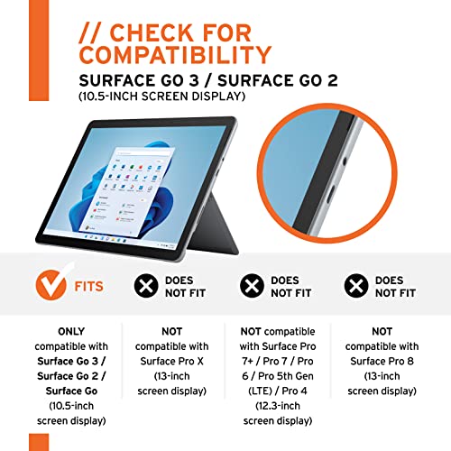 URBAN ARMOR GEAR UAG Designed for Microsoft Surface Go 4/ Surface Go 3 / Surface Go 2 / Surface Go Case 10.5" Metropolis Feather-Light Rugged Aluminum Stand Military Drop Tested Cover Black