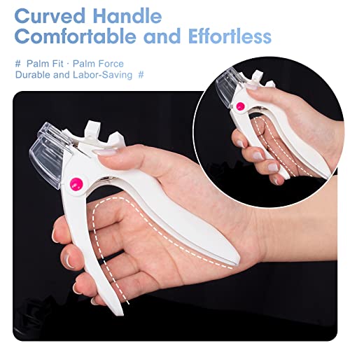 Setgnur Acrylic Nail Clippers for Acrylic Nails, Adjustable Acrylic Nail Cutters for Nail Tips with Sizer, Professional Fake Nail Cutter Nail Trimmer Manicure Tool for Home Nail Salon(White)