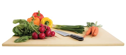 NoTrax 6" x 8" x 0.5" Sani-Tuff T45 Natural Rubber Cutting Board, Non-Skid Professional-Grade, Made in USA, T45S2006BF