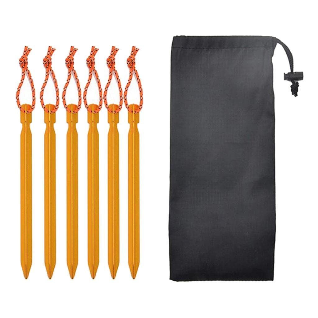 Harilla Three Sided High Strength Aluminum Alloy Tent Stake, Yellow