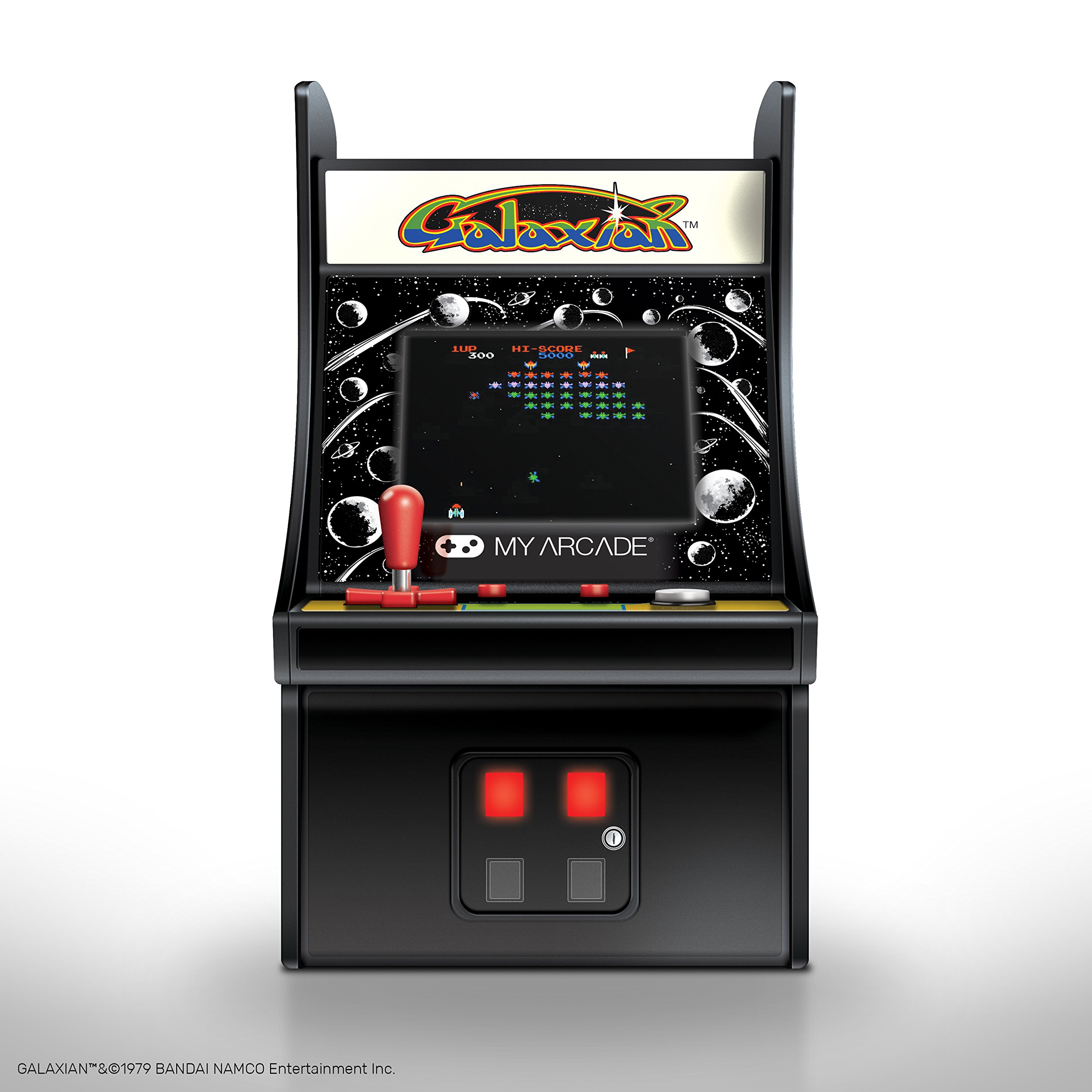My Arcade My Arcade Mappy Micro Player: Fully Playable, 6.75 Inch Collectible & Micro Player Mini Arcade Machine: Galaxian Video Game, Fully Playable, 6.75 Inch Collectible, Color Display, Speaker
