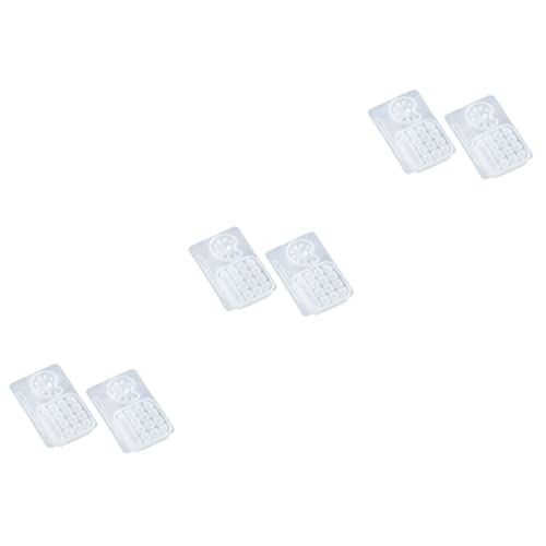 SEWACC Resin Molds 6 Pcs Palette Stencil Resin Tray Eyeshadow Pallet Crystal Mold Paint Resin Eyeshadow Pallets Silicone Mold for DIY Paint Tray Box Mold DIY Accessories Clay