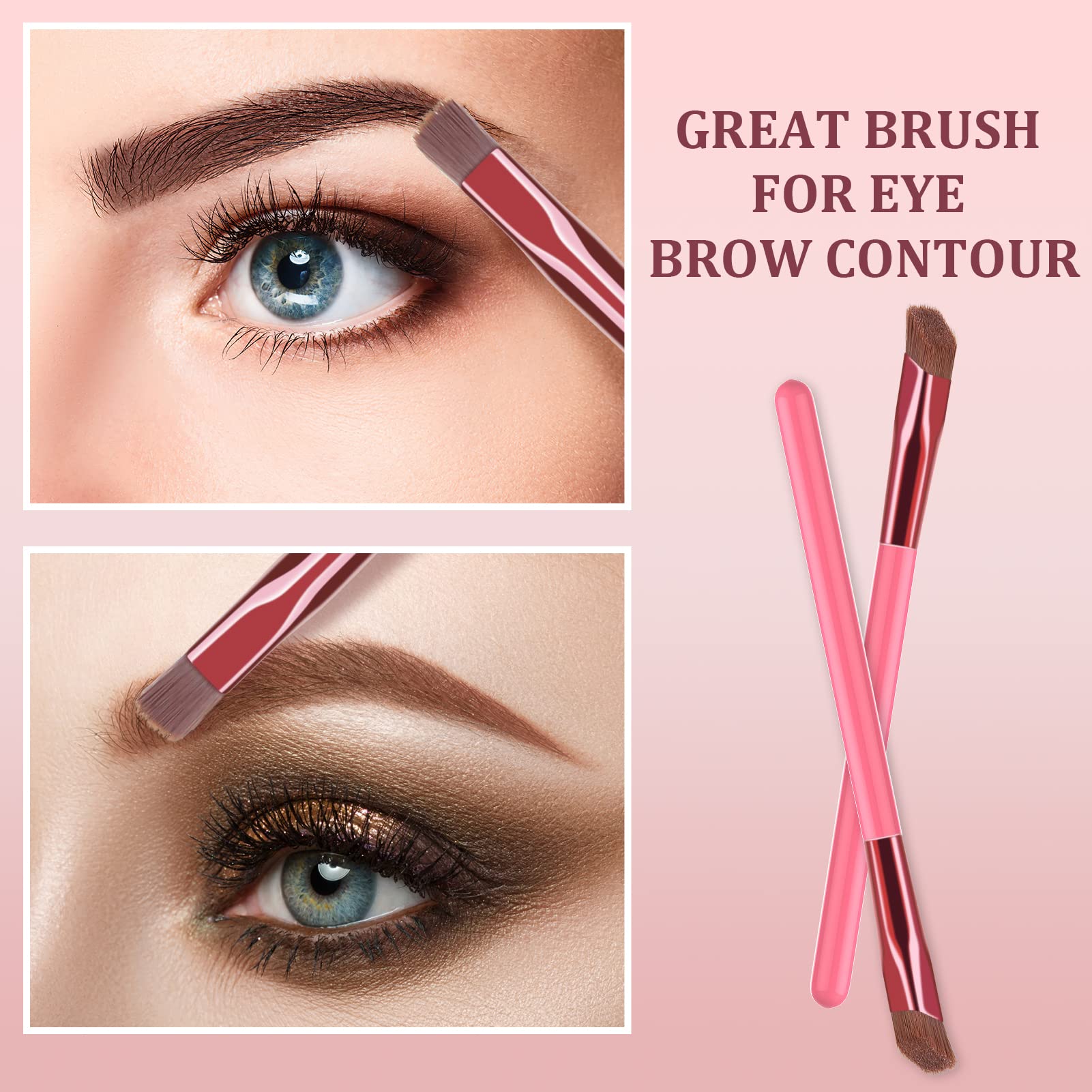 Professional Eyebrow Brush, Multi-Function Eyebrow Brush, Three-dimensional Concealer Makeup Brush, Valentine's Day Gifts for Her丨2 Pieces