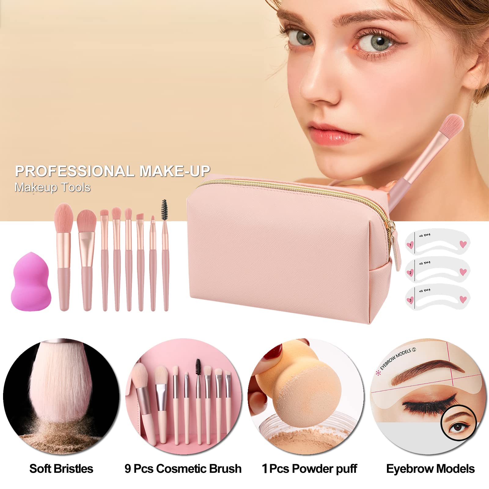 Professional Full Makeup Kit Gift 30 PCS, All-in-one for Women Include Eyeshadow Palette,eyeliner, Lip Gloss lipstick , Brush Set, Foundation, Concealer , Mascara