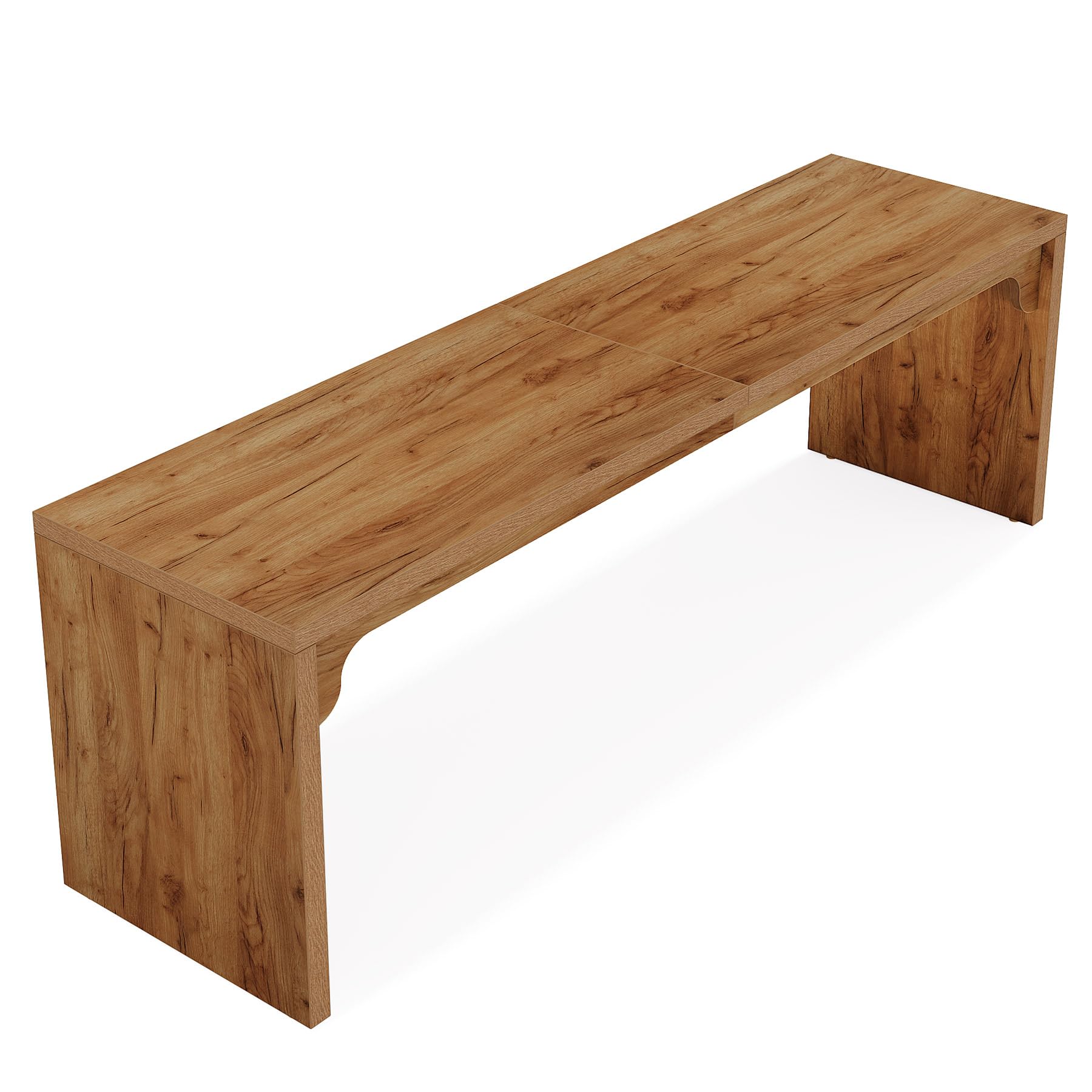 Tribesigns 78.7 Inches Long Computer Desk, Wooden Extra Long Desk Double Desk Workstation, 2 Person Desk for Home Office, Large Writing Desk for 2 People, Brown
