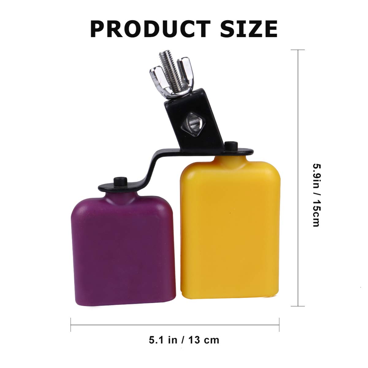 HEALLILY Drum Jam Block Set Drum Block Set Plastic Latin Percussion Block High and Low Tones Cow Bells Instrument Accessory ABS Latin Percussion Instrument Kit