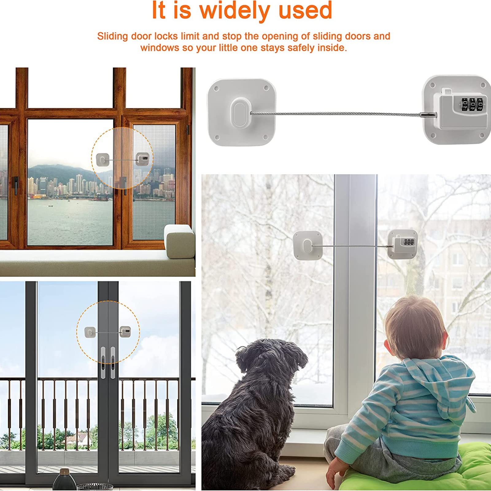 Refrigerator Locks, Child Locks for cabinets, Combination Locks Sticky Pantry Suitable for Children Adults Drawers freezers Windows Closets, etc. as Required (Pack of 2)