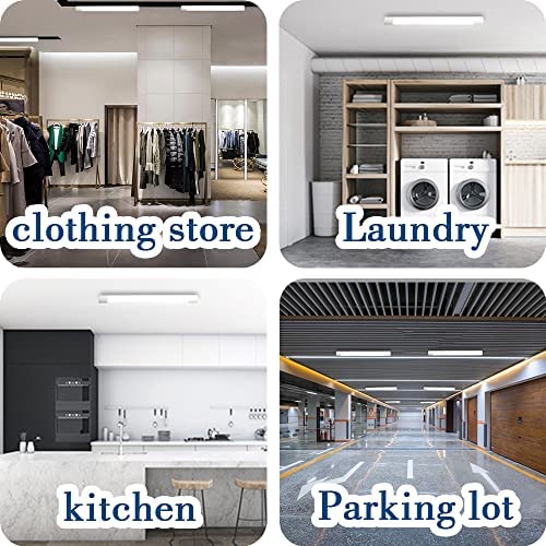 Super Bright LED Tube Light Fixture 2FT, 5000K Utility Shop Lights, IP66 Waterproof Garage Light, Ceiling and Under Cabinet Lighting, 30W 3300LM Tube Light for Bedroom Workbench Garage Kitchen Office