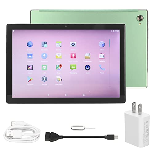 Qinlorgo 10 Inch Tablet, Support 4G Network Front 5MP Rear 8MP US Plug 100-240V 6GB 256GB Night Reading Mode 4G Calling Tablet for 11 (US Plug)