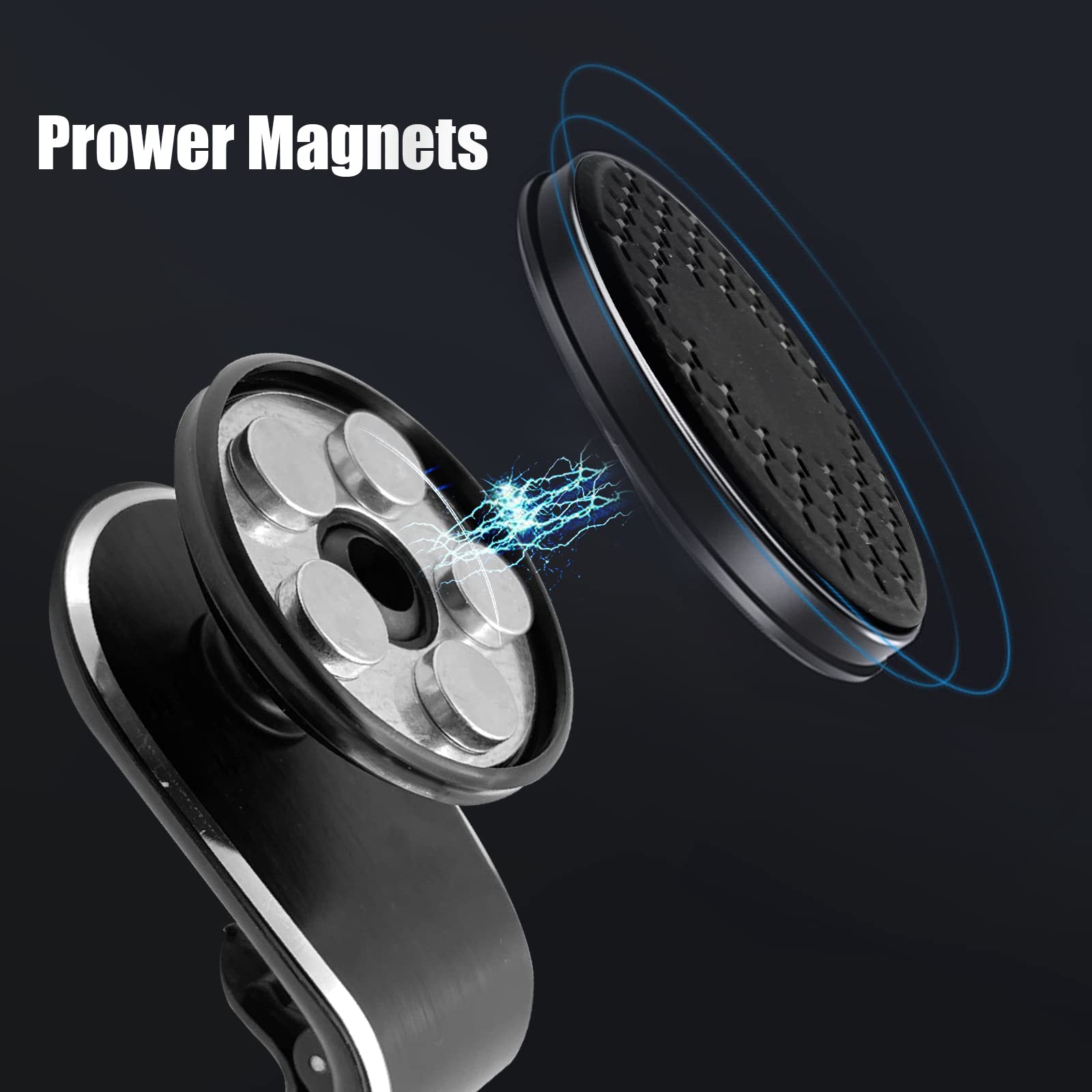 Patonu Car Magnetic Phone Holder,Universal Navigation Holder, Car Air Outlet Holder, 360°Adjustable Universal Phone Holder(Black)
