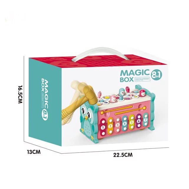 My Spoiled Child Baby Activity Cube 8 in 1 - Boys Gift Set | Activity Cube for Toddlers 1-3 | Developmental Toddler Educational Learning Cube for Toddlers 1-3| Infant Busy Box (Green)