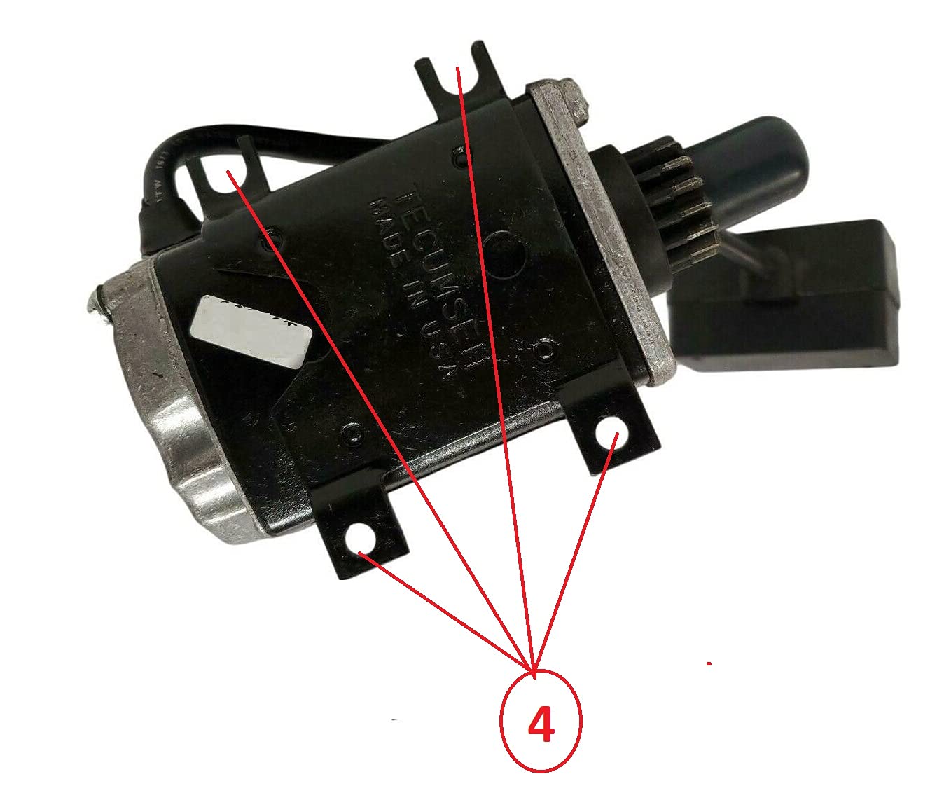 Owigift Starter Motor Replaces AM130875 for John Deere Snow Blower JD 726 826 826D 828D 1032 1032D TRS32 TRS26 TRS27 1332DDE 924DE 1128DDE with Tecumseh Engine