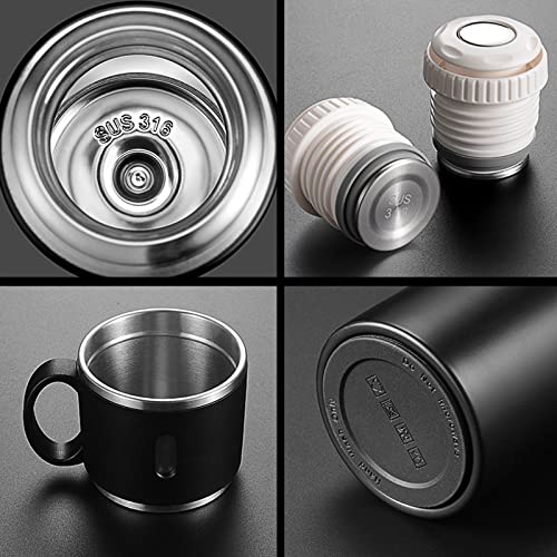 SEASD 12 Hours Insulated Thermos Cup Bottle 316 Stainless Steel Vacuum Flasks Double Wall Thermoses Travel Keep Hot Water (Color : C)