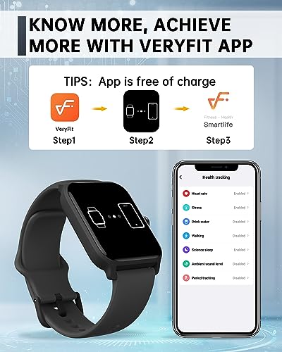 Smart Watch for Men Women, Answer Make Call, Alexa Built-in, 1.8" Touch Screen Fitness Tracker for iphone Android with 100+ Sport Modes, Heart Rate Blood Oxygen Sleep Monitor, IP68 Waterproof watch