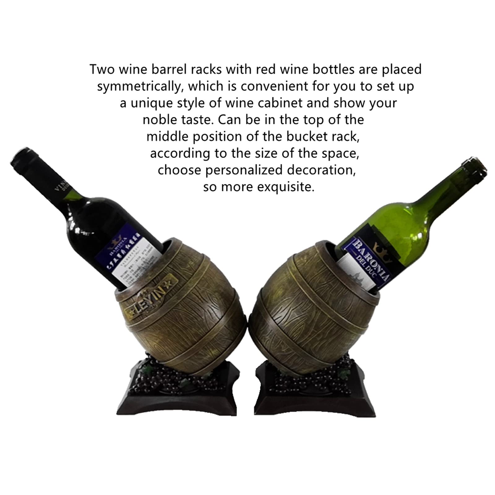 LEYIN Resin Wine Rack Barrel Wine Rack is a Novel Gift for Wine Lovers