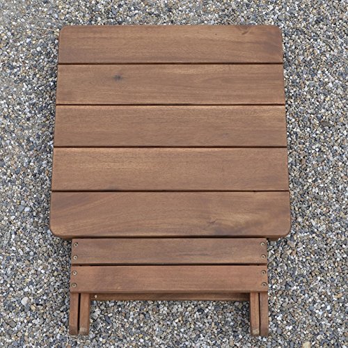Plant Theatre Outdoor Side Table - Small Folding Tables for Patio, Porch, Deck, Fire Pit, Backyard Party or BBQ, Made of Hardwood