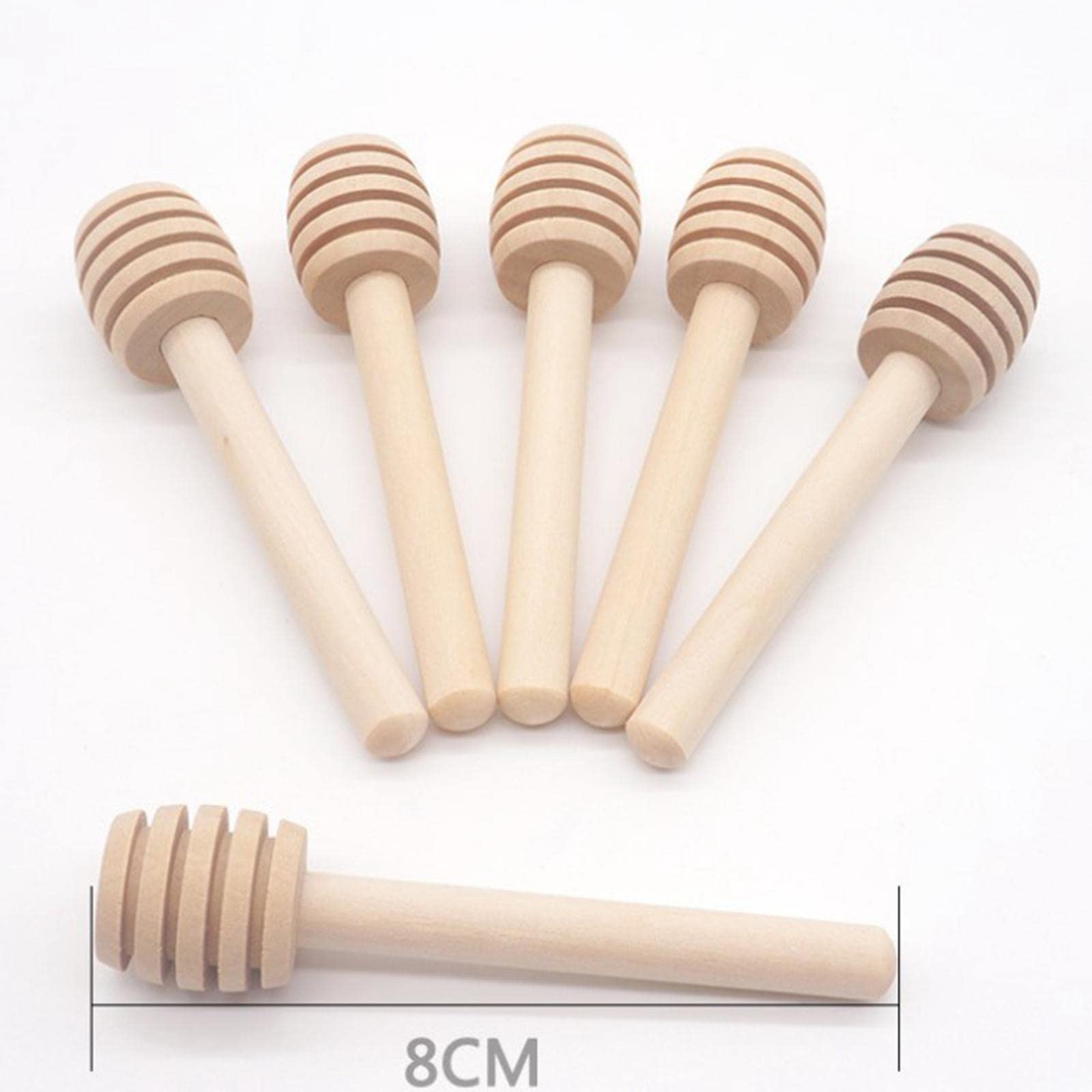 KLKCMS 10x Wooden Spoon Dipper Server for Maple Syrup , 8cm