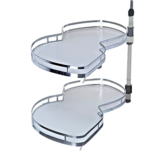 Swing Right Blind Corner Pull Out Cabinet, 2 Tier Soft Close Swing Tray Blind Kitchen Cabinet Organizer Adjustable Height for 860mm Cabinet, Right Handed Open