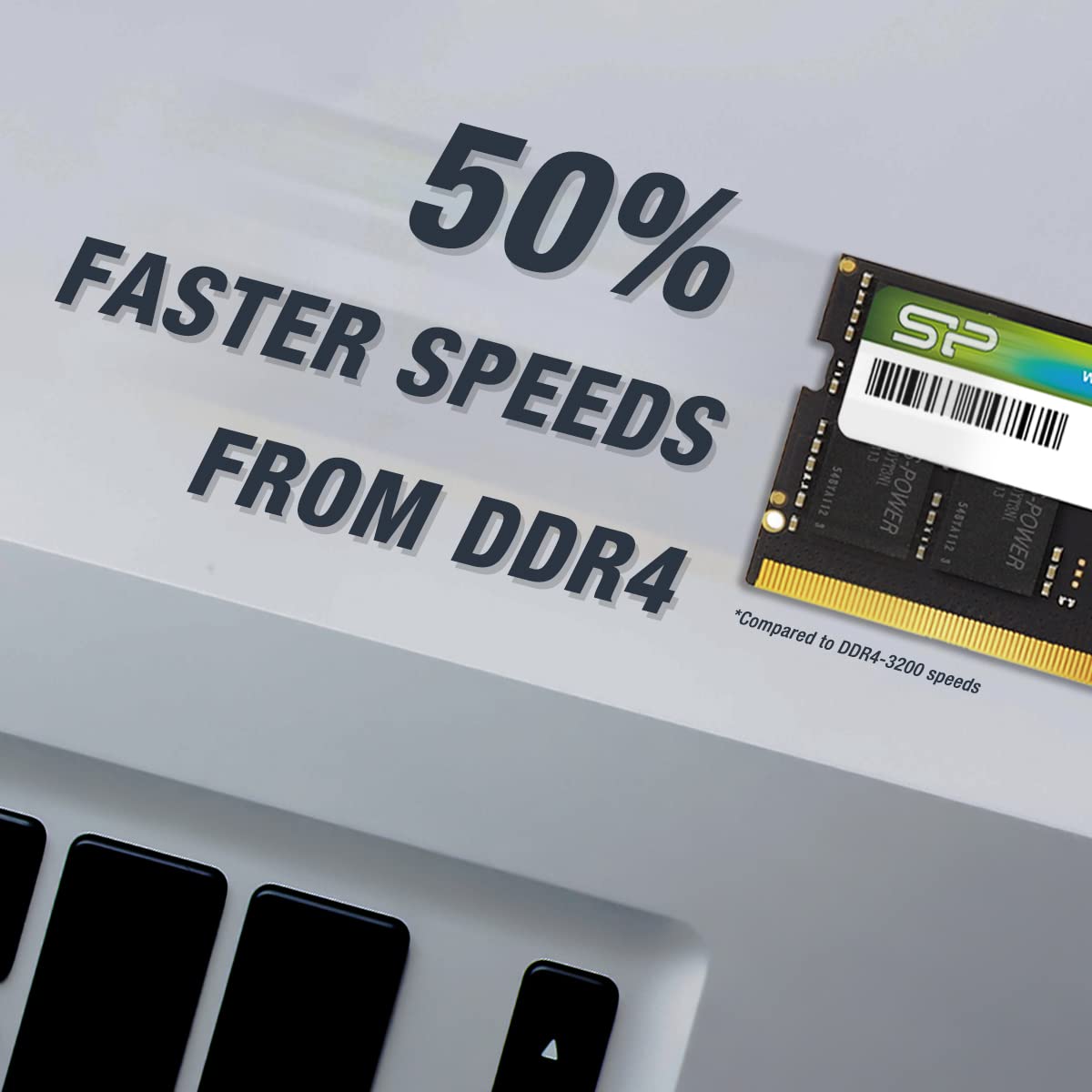 Silicon Power DDR5 64GB (32GBx2) 4800MHz (PC5-38400) 262-pin CL40 1.1V SODIMM Laptop RAM Computer Memory SP064GBSVU480F22