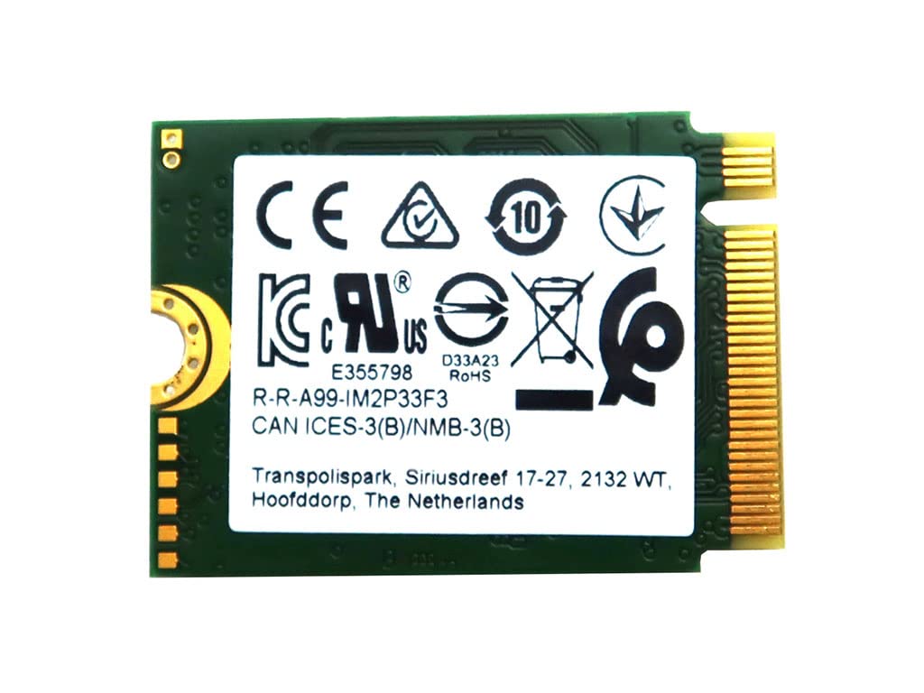 Solid State Drive HRMWW 0HRMWW CN-0HRMWW Compatible Replacement Spare Part for A-Data IM2P33F3-256G2 256GB M.2 2230 NVMe PCI-Express Gen3 x4 SSD