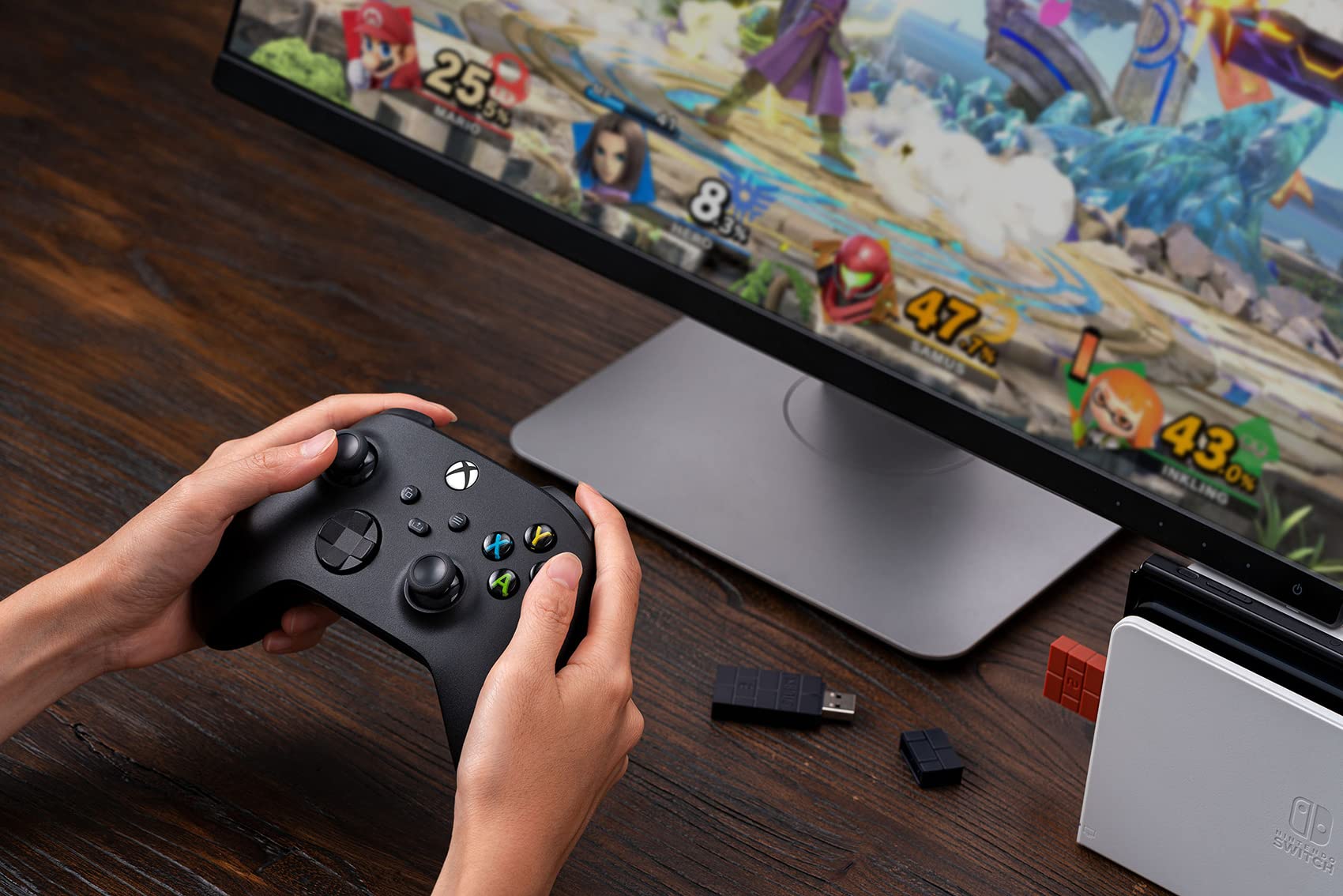 Nargos 8BitDo USB Wireless Bluetooth Adapter Dongle 2 for Switch/OLED, Windows 10/11, Mac & Raspberry Pi, Compatible with Xbox Series X/S, Xbox One, Elite Series 2, Switch Pro, PS5/PS4 Controller
