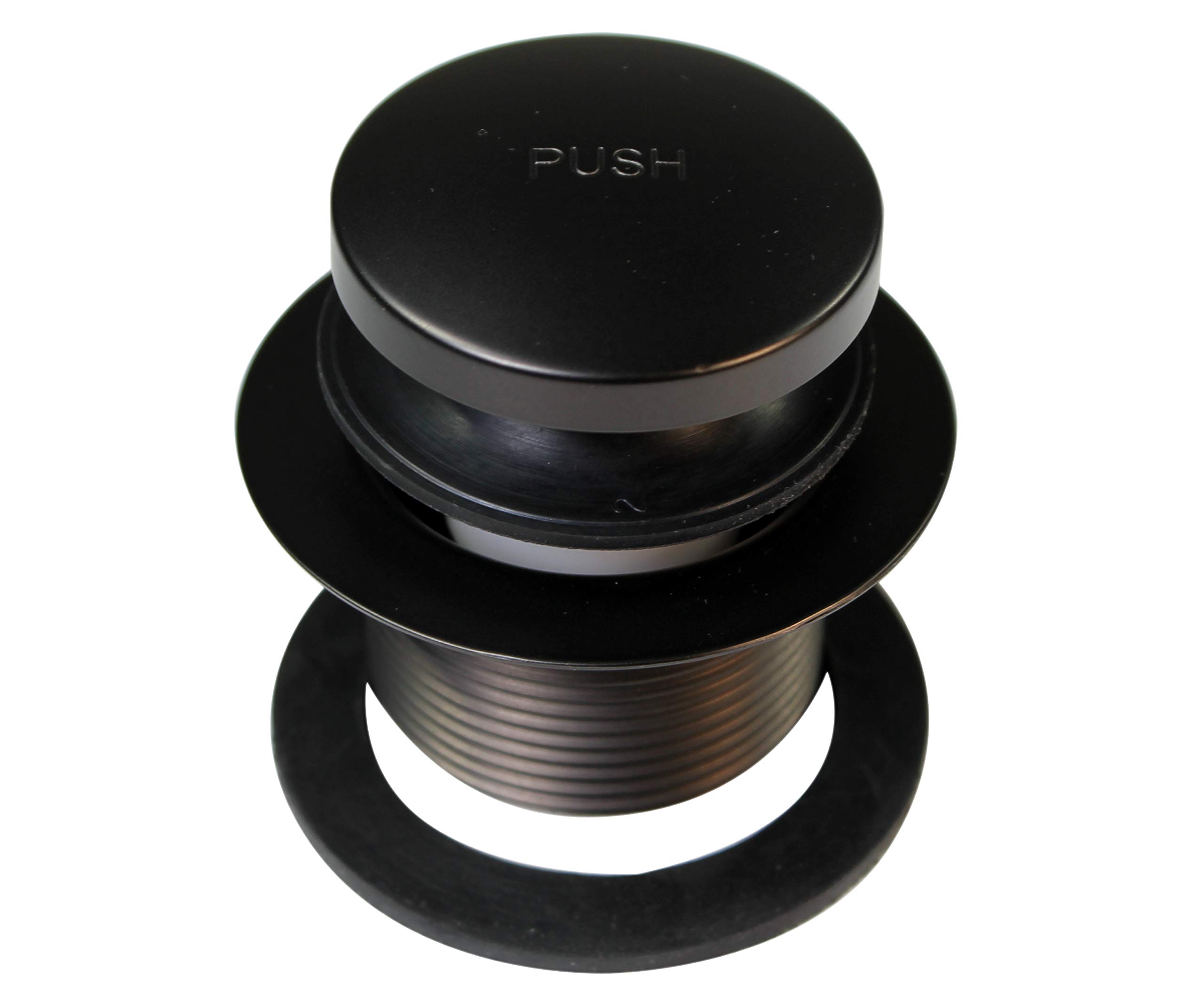Westbrass D325-20G-12 14" 20 Gauge Brass Bath Waste & Overflow Assembly with Tip-Toe Drain Plug and 2-Hole Faceplate, Oil Rubbed Bronze
