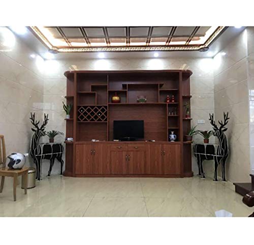 ROLTIN Storage Shelf DVD Bookcase Storage Rack Bookshelf Animal Shelf Male Deer Shape Flower Stand Model Room Coffee Table Clothing Store Landing Decoration (Size : 108 * 52 * 1