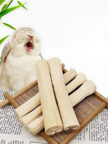 Sweet Bamboo Chew Sticks for Rabbits, Bunny Molar Treats Snack for Small Animals Hamster Chinchilla Guinea Pigs Rabbit Squirrel Natural Teeth Grinding Toys (500g/1.1lb)