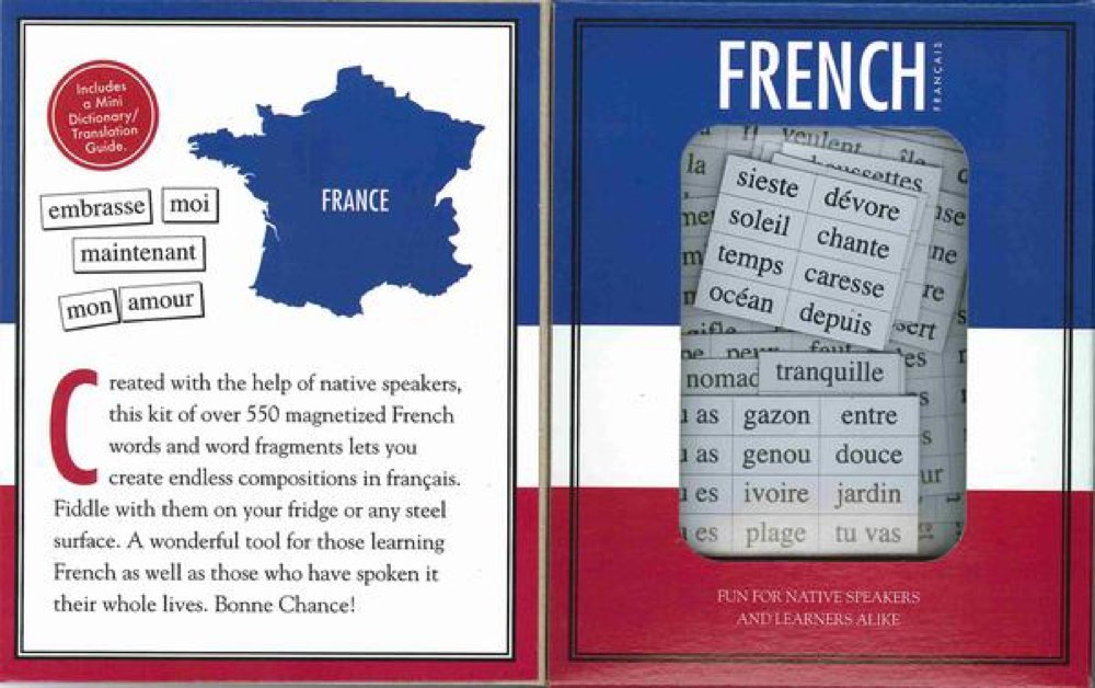 Magnetic Poetry - French Kit - Words for Refrigerator - Write Poems and Letters on the Fridge - Made in the USA