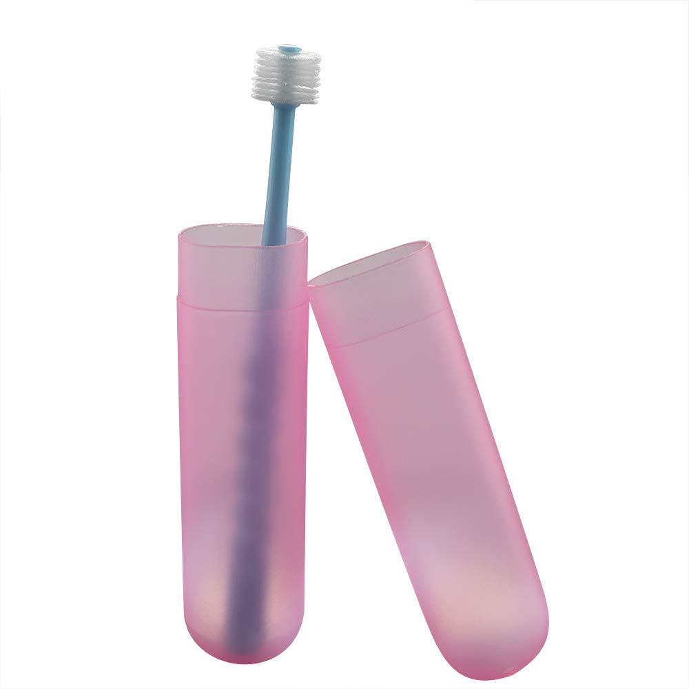 VTurboWay 2 Pack 360-Degree Pet Toothbrush for Puppy, Small Dog and Cat, Colors May Vary