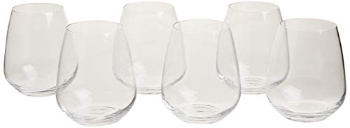 Luigi Bormioli Atelier Stemless Cabernet Wine Glass 23-1/4-Ounce, Set of 6