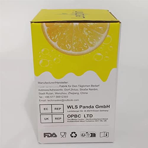 Lechin Hand Juicer - Citrus Juicer with Lemon Shape - Hand Lemon Juicer with Two Press Options for Different Fruits (Yellow)