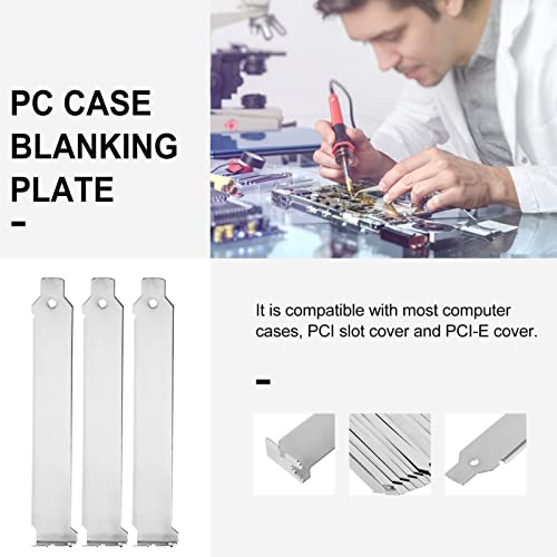SOLUSTRE Computer Part Expansion Blank Plate 12pcs PCI Slot Blanking Plate Computer Case Blank Computer Blanking Plate for Computer Cases Supply with Screws Pci L Blank Bracket Computer Accessories